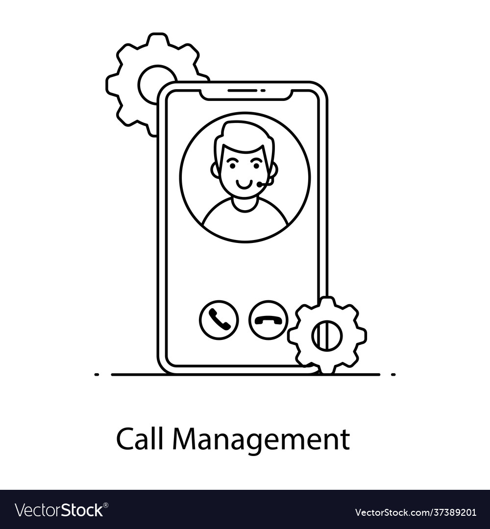 Call management Royalty Free Vector Image - VectorStock