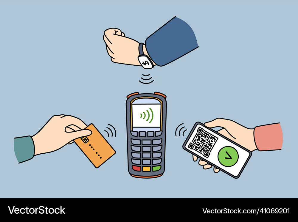 Contactless Payment Technologies Royalty Free Vector Image
