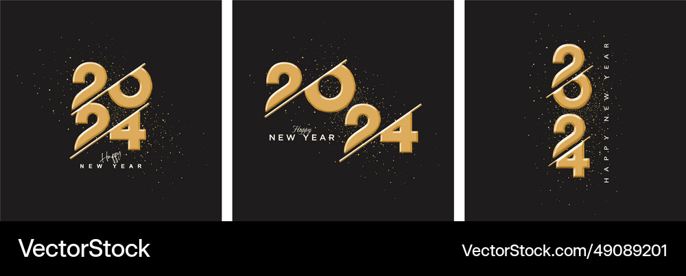 Design set number 2024 for the celebration Vector Image