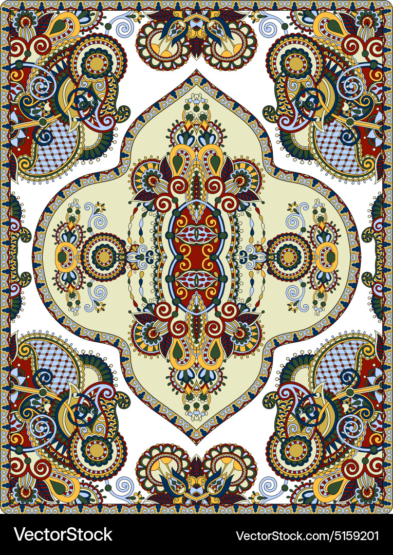 Elaborate original floral large area carpet design
