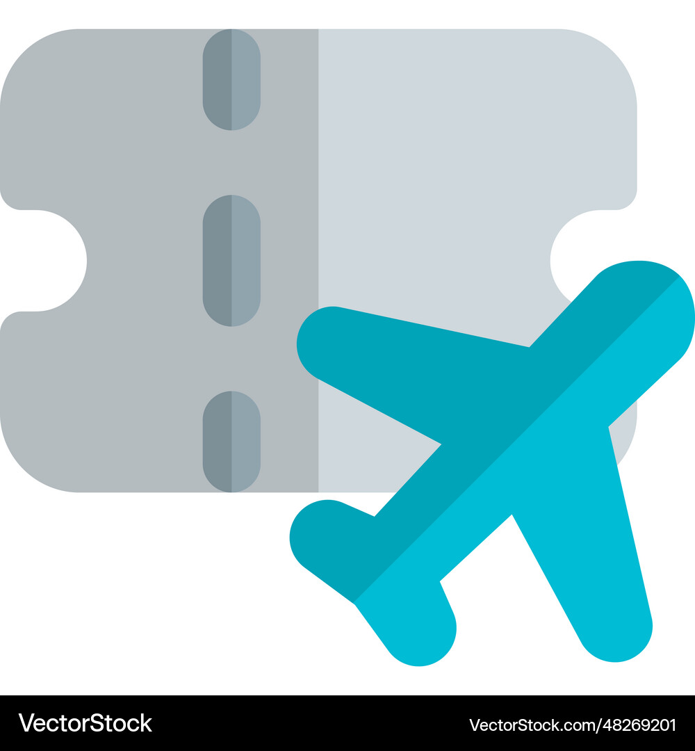 Free coupon of a flight ticket Royalty Free Vector Image