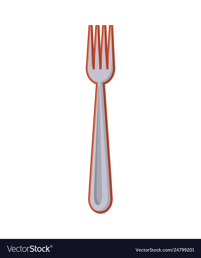 Kitchen fork isolated icon Royalty Free Vector Image