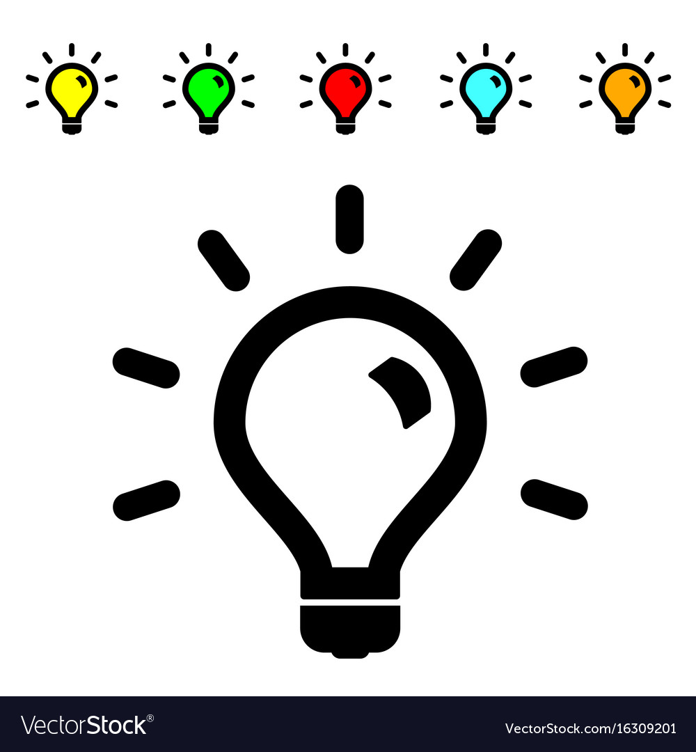 Lightbulb technology set Royalty Free Vector Image