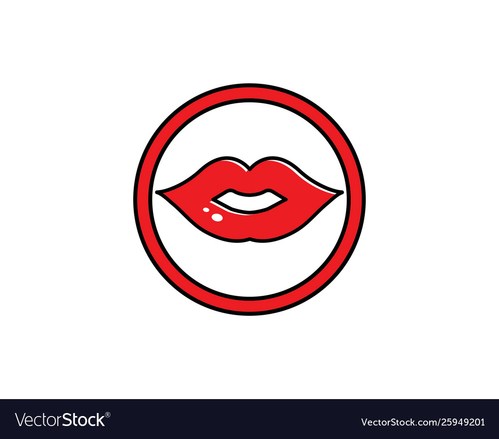 Lips icon template Royalty Free Vector Image - VectorStock
