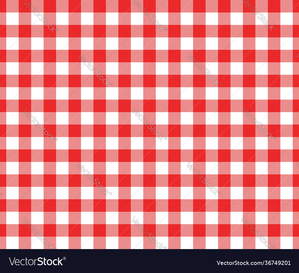 Red and White Gingham Pattern Royalty Free Vector Image