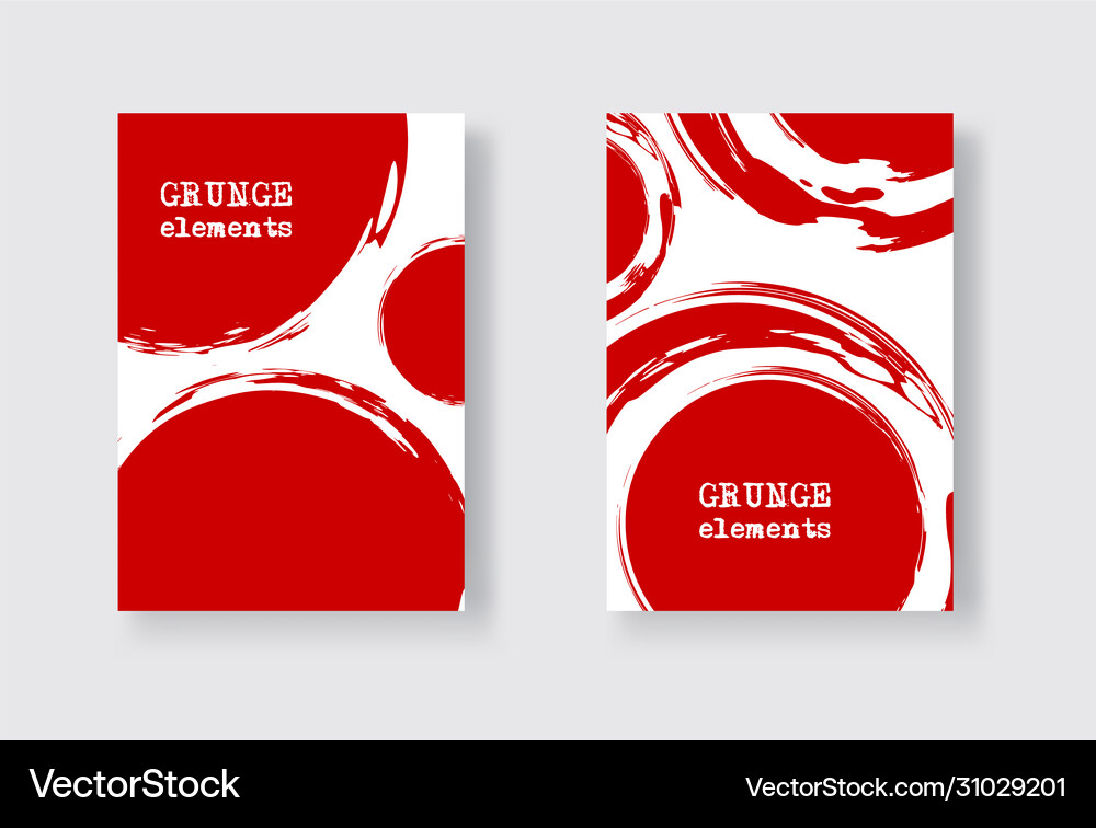 Red ink brush stroke on white background japanese Vector Image