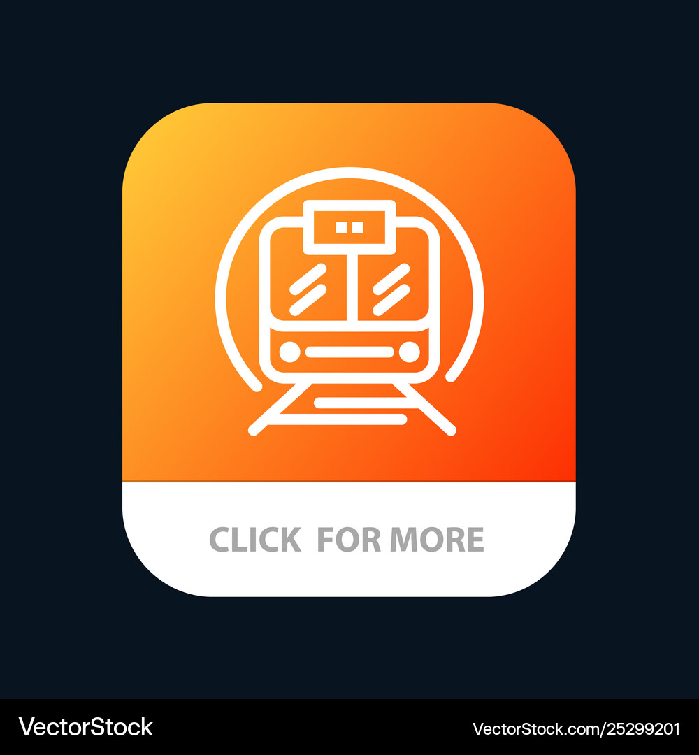 Speed train transport public mobile app Royalty Free Vector