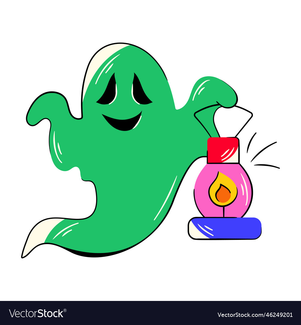 Spooky ghost Royalty Free Vector Image - VectorStock