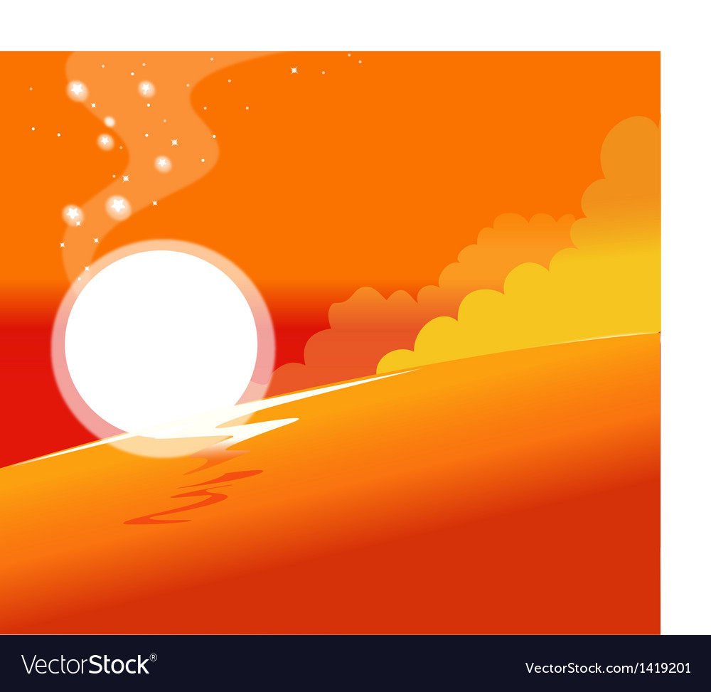 Sunset Royalty Free Vector Image - VectorStock