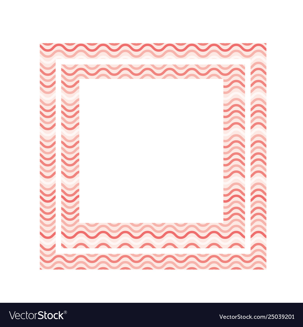 Textile pattern frame isolated icon Royalty Free Vector