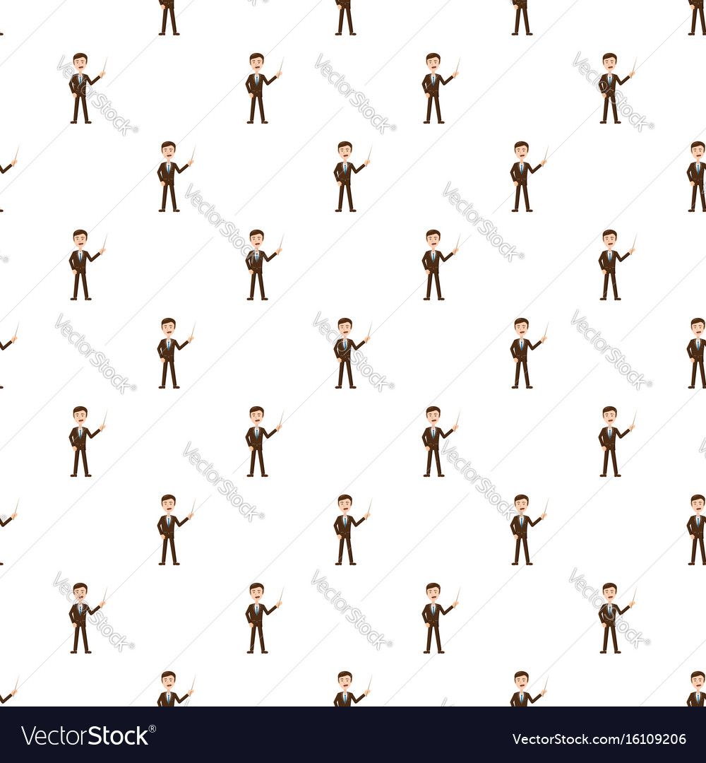Businessman with pointer pattern Royalty Free Vector Image