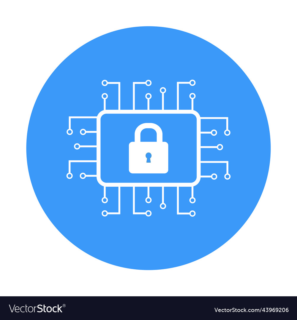Cyber security technology concept shield Vector Image