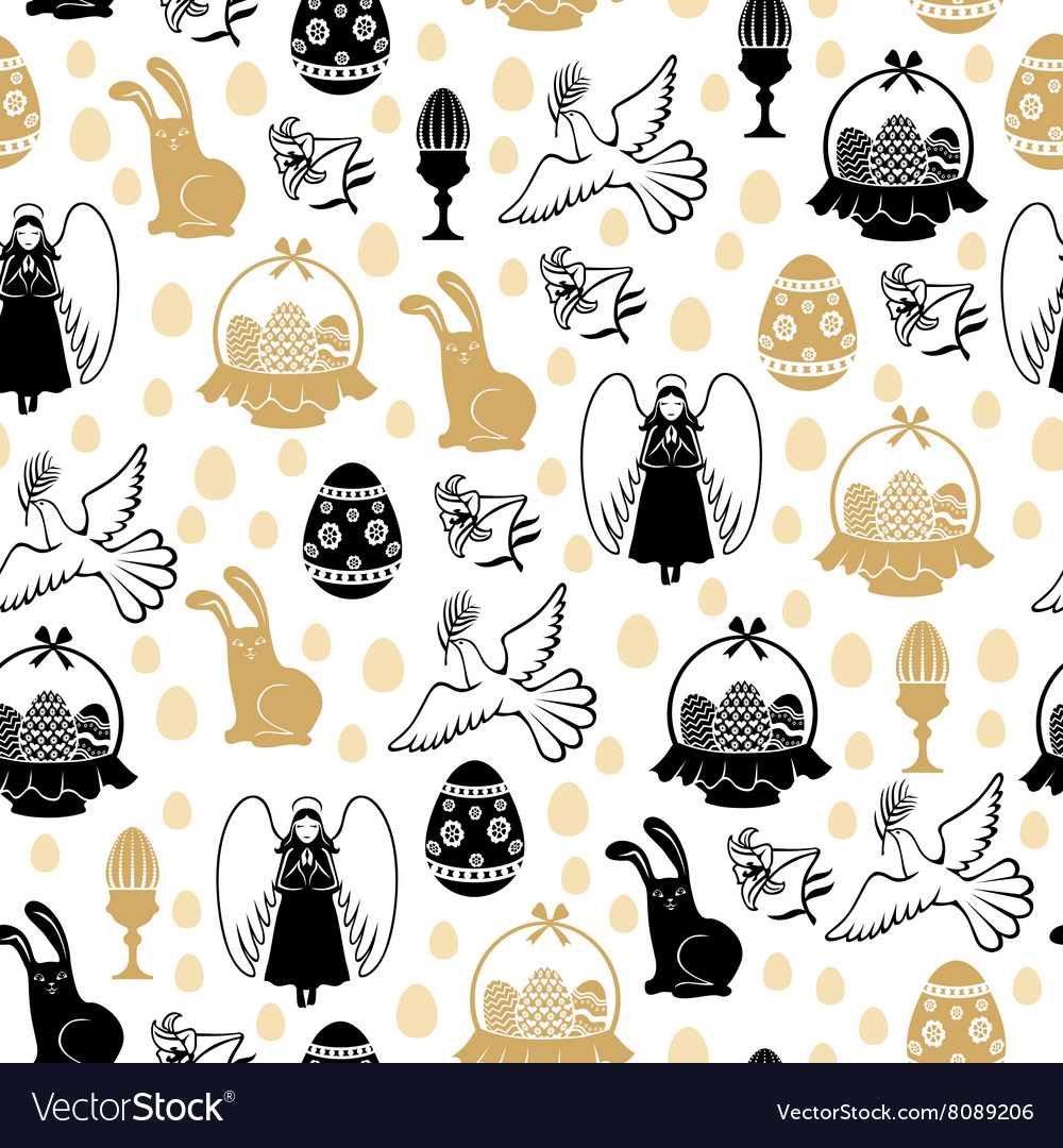 Easter angel pattern Royalty Free Vector Image