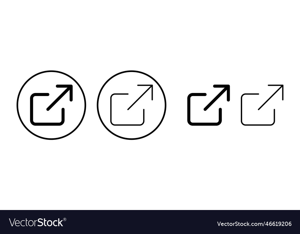 External link icon hyperlink chain symbol Vector Image