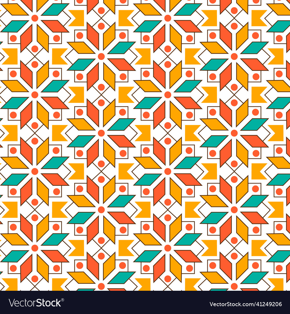 Flat design creative arabesque pattern Royalty Free Vector
