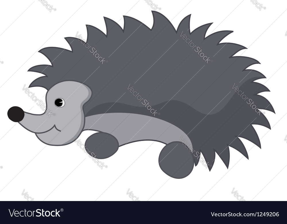 Gray hedgehog Royalty Free Vector Image - VectorStock