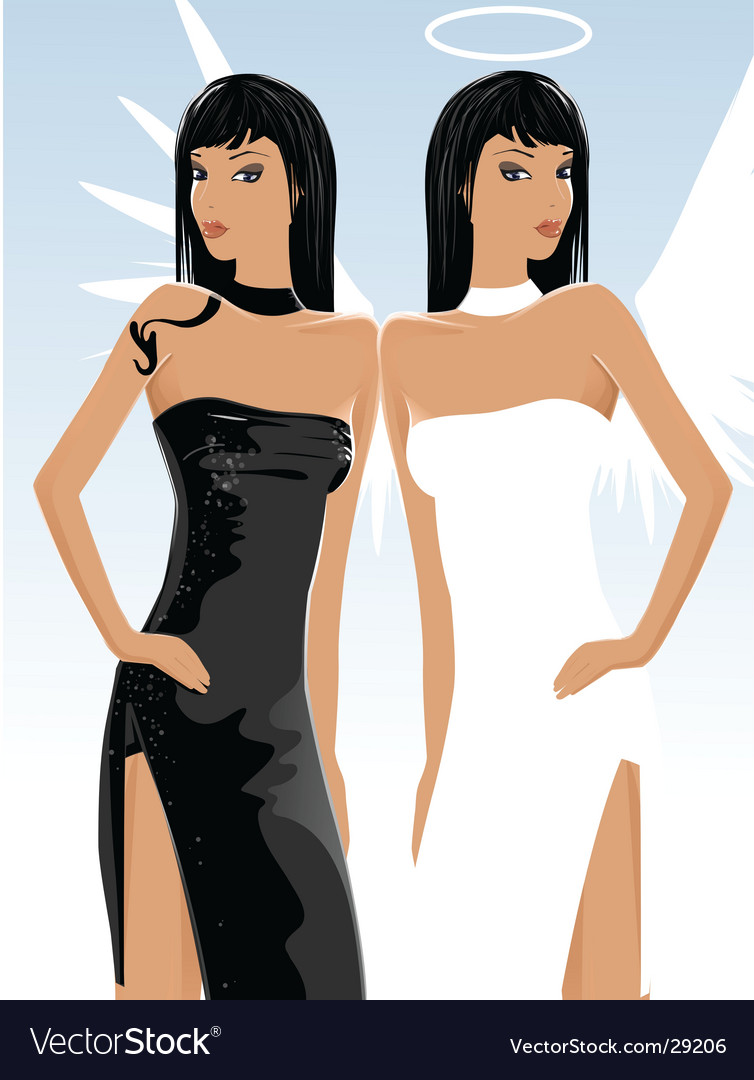 Heaven and hell Royalty Free Vector Image - VectorStock