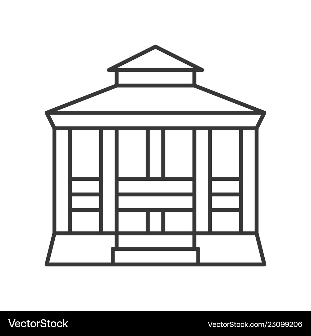 Pavilion icon amusement park related line style Vector Image