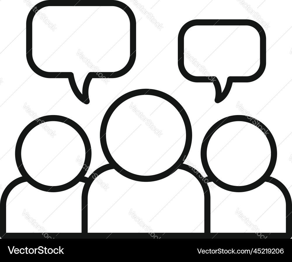 People choice icon outline vote election Vector Image