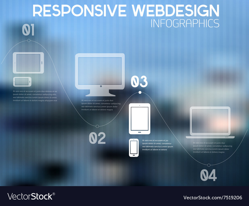 Responsive webdesign infographics Royalty Free Vector Image