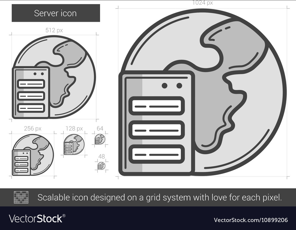 Server line icon Royalty Free Vector Image - VectorStock