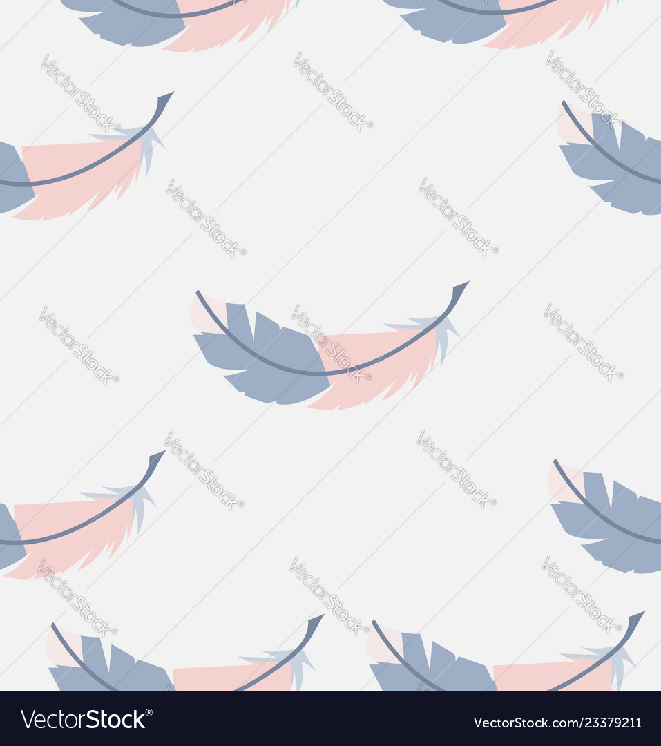 Abstract seamless feathers pattern Royalty Free Vector Image