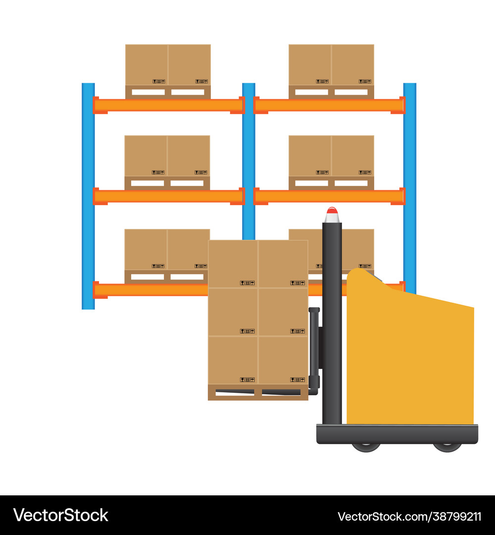 Agv automated guided vehicles forklift trucks Vector Image
