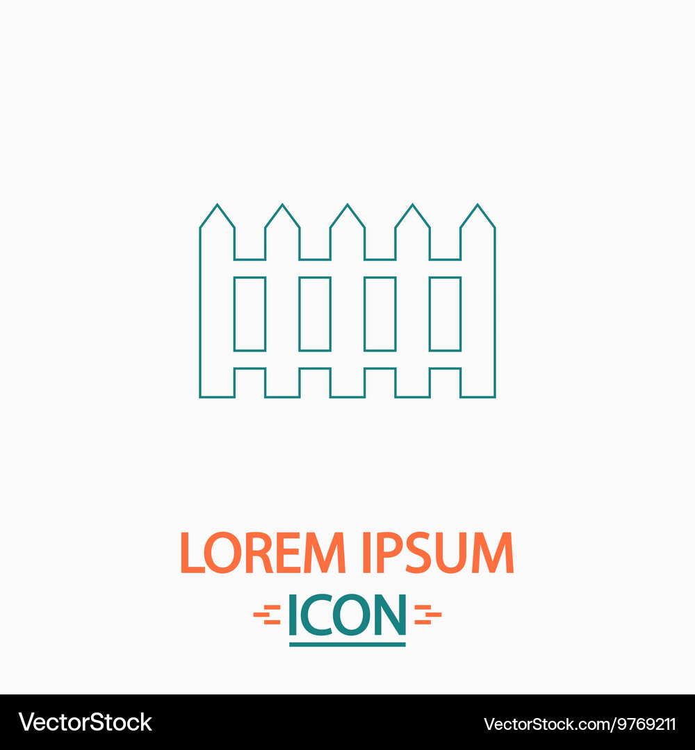 Fence computer symbol Royalty Free Vector Image