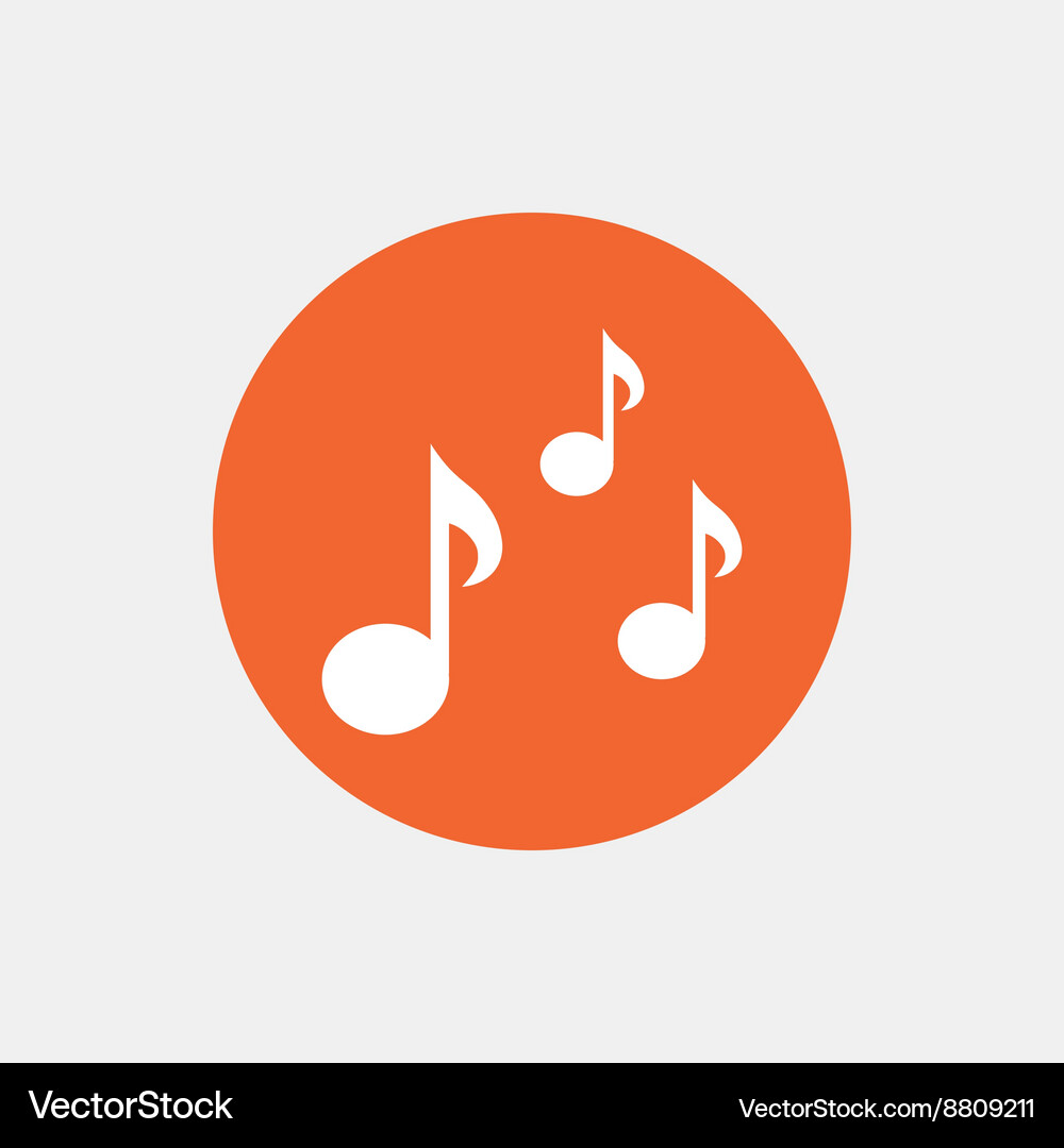 Music notes sign icon musical symbol Royalty Free Vector