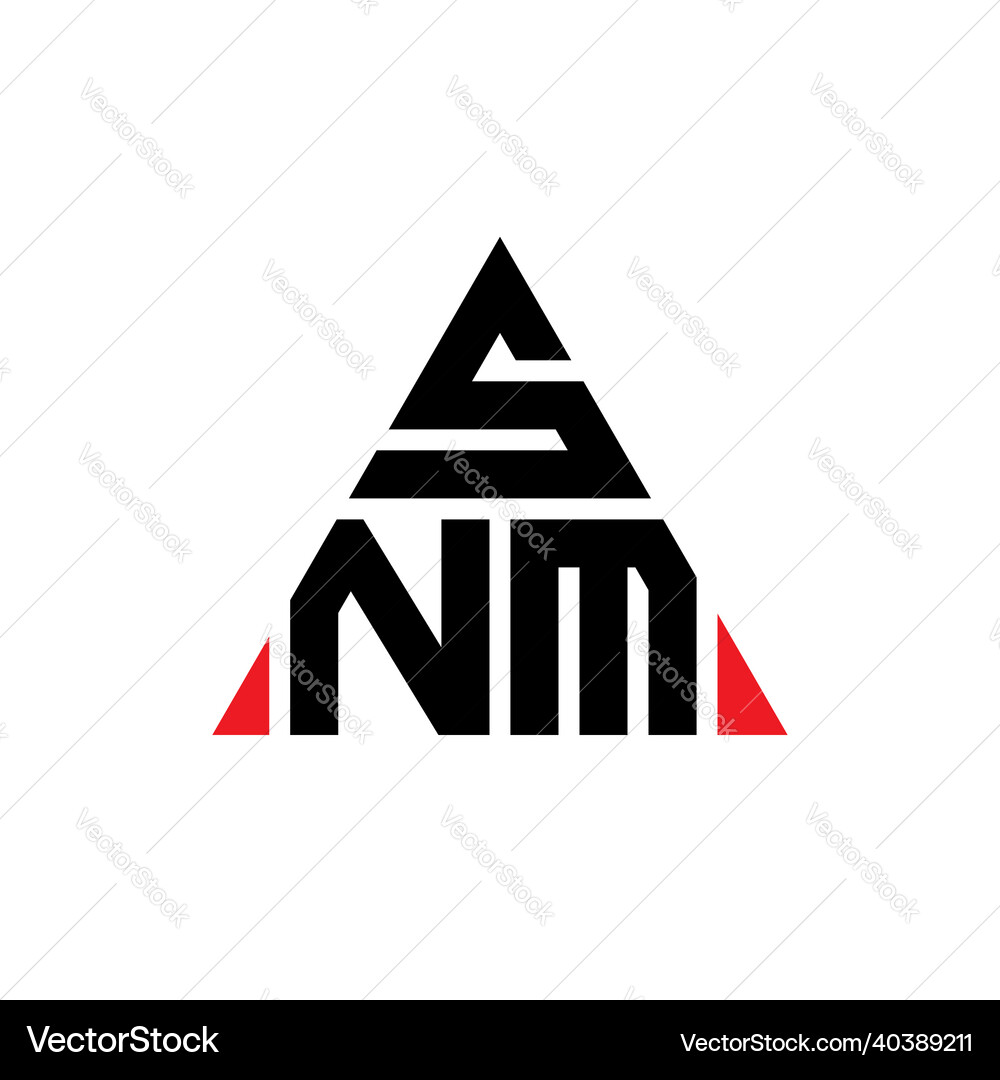 SNM Triangle Logo - Minimalist Royalty Free Vector Image