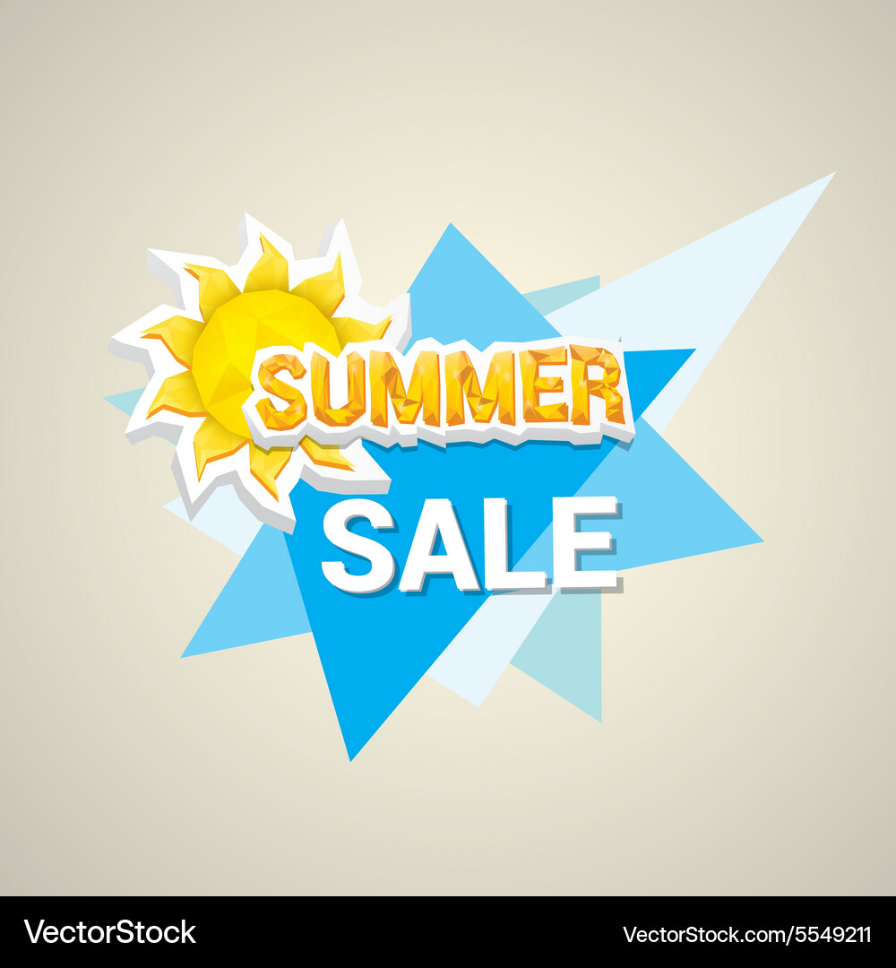 Summer sale label or sticker Royalty Free Vector Image