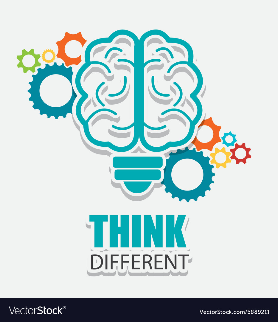 Think different design Royalty Free Vector Image