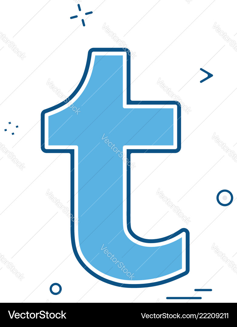 Tumblr icon design Royalty Free Vector Image - VectorStock