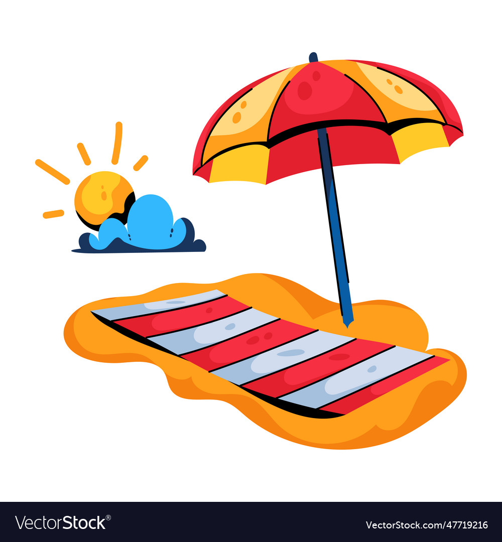 Beach view Royalty Free Vector Image - VectorStock