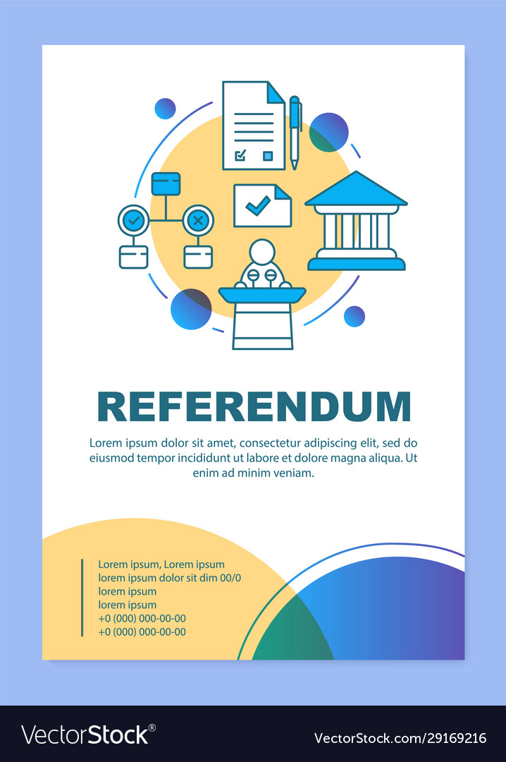Referendum brochure template layout holding Vector Image Referendum brochure template layout holding Vector Image
