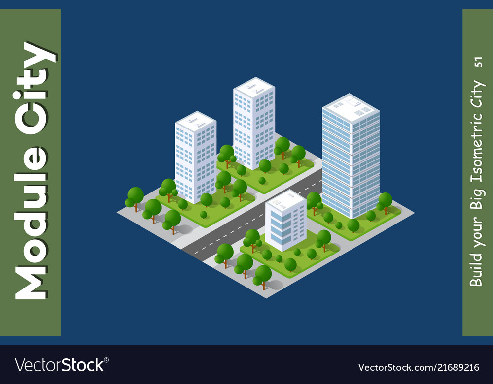 Set urban areas modules Royalty Free Vector Image