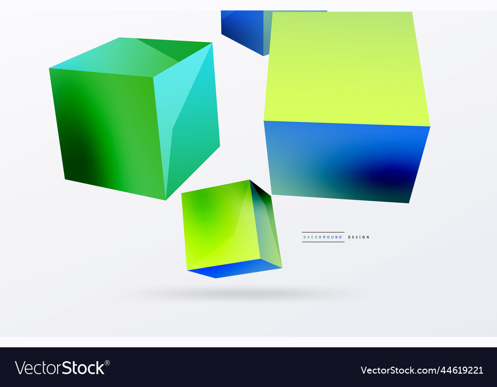 3d abstract background flying cubes Royalty Free Vector