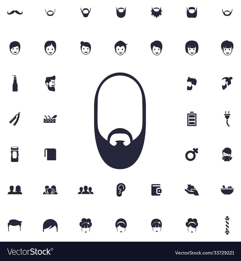 Beard icon Royalty Free Vector Image - VectorStock