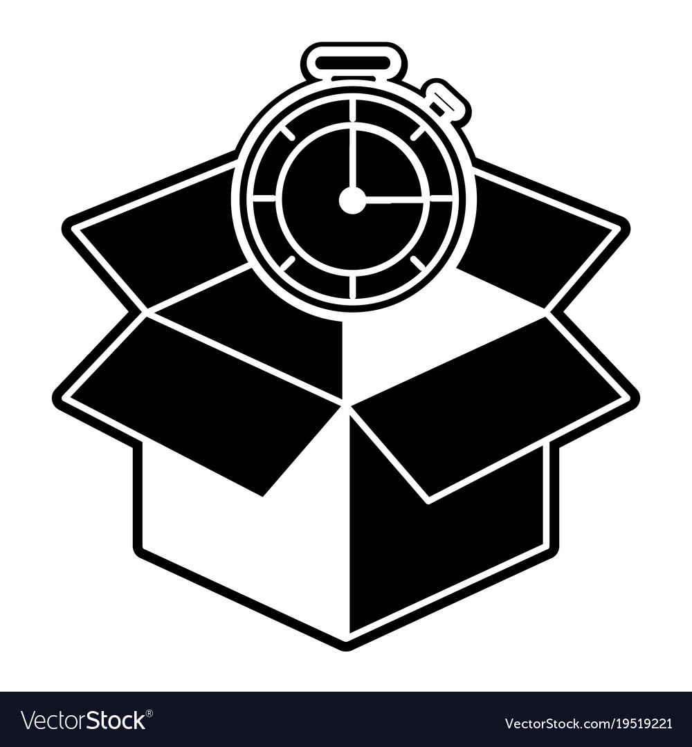 Box and chronometer design Royalty Free Vector Image