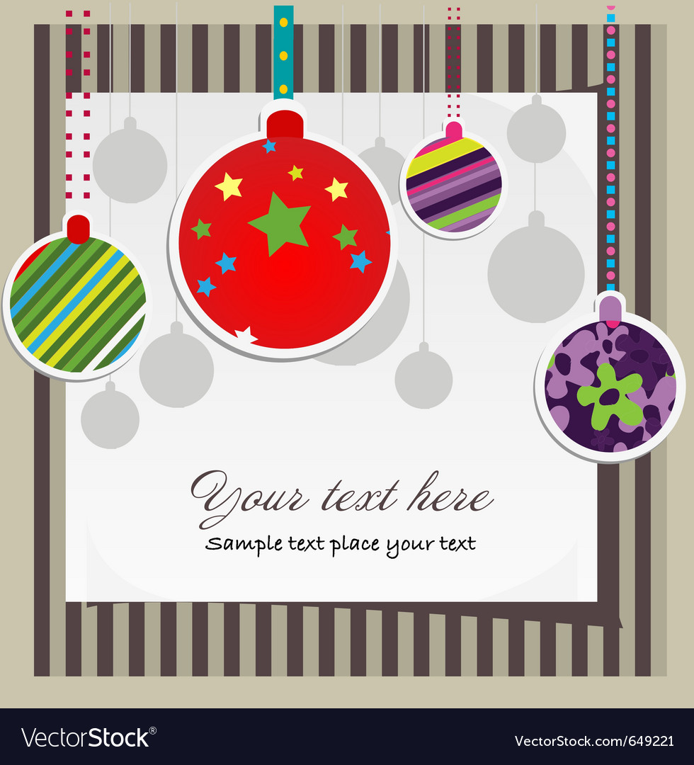 Christmas card Royalty Free Vector Image - VectorStock