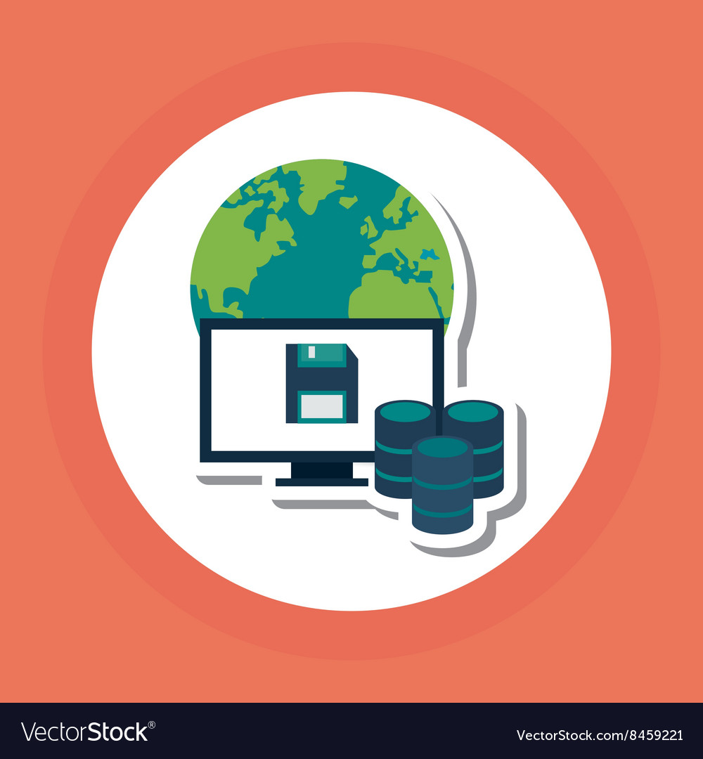 Colored data center graphic design Royalty Free Vector Image