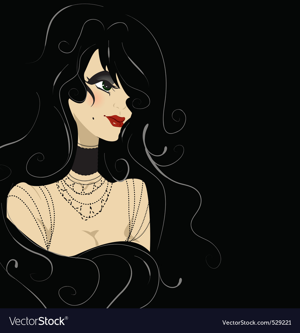 Evening lady Royalty Free Vector Image - VectorStock