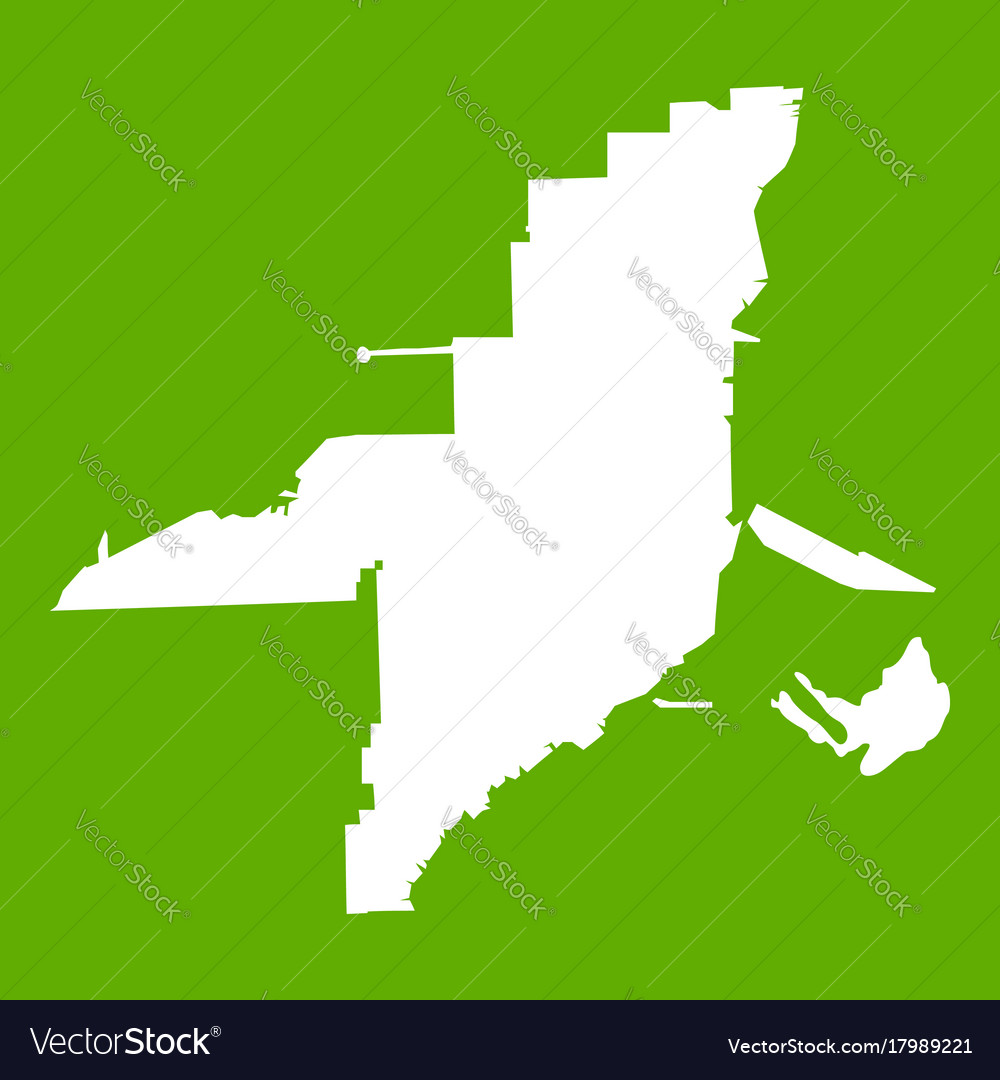 Florida map icon green Royalty Free Vector Image