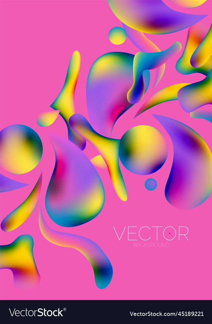 Fluid water drop shape composition abstract Vector Image