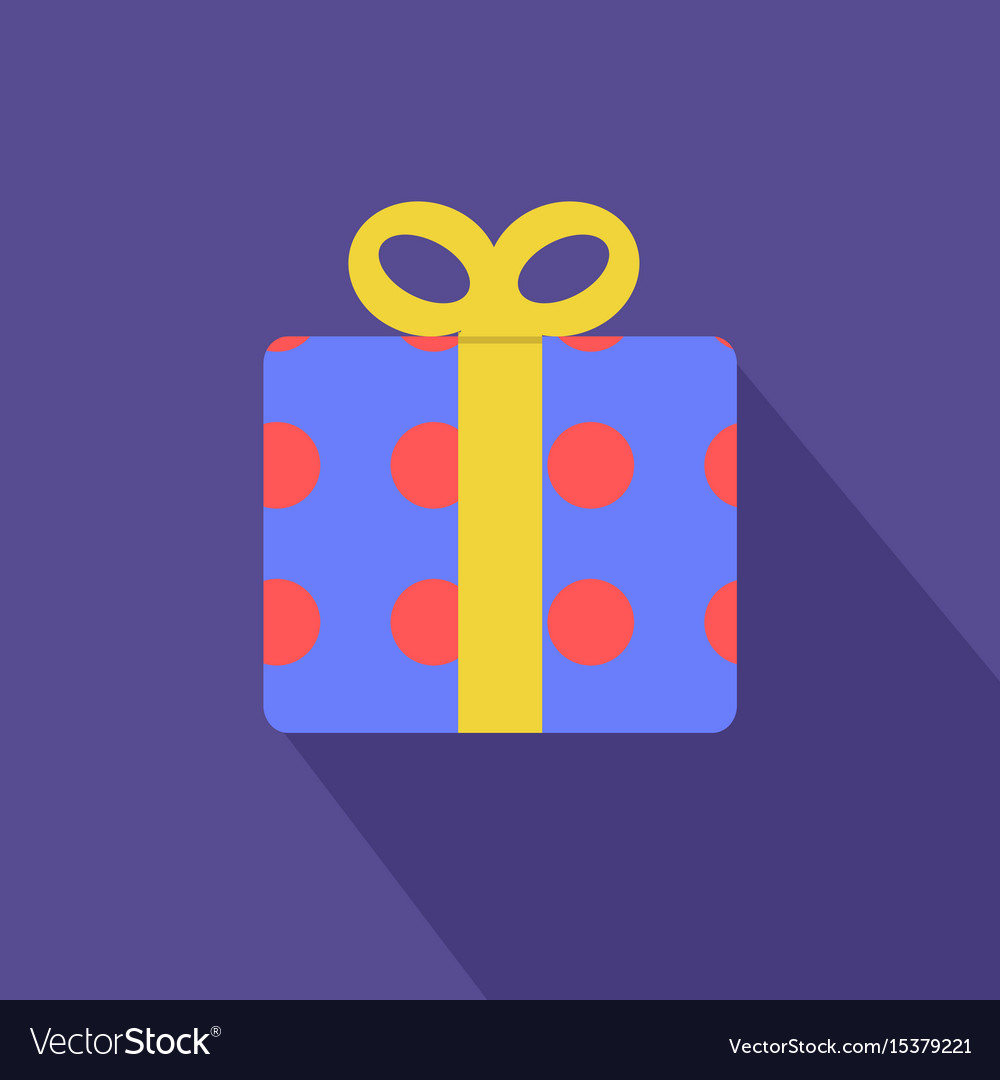 Gift boxes with red circle pattern and yellow Vector Image