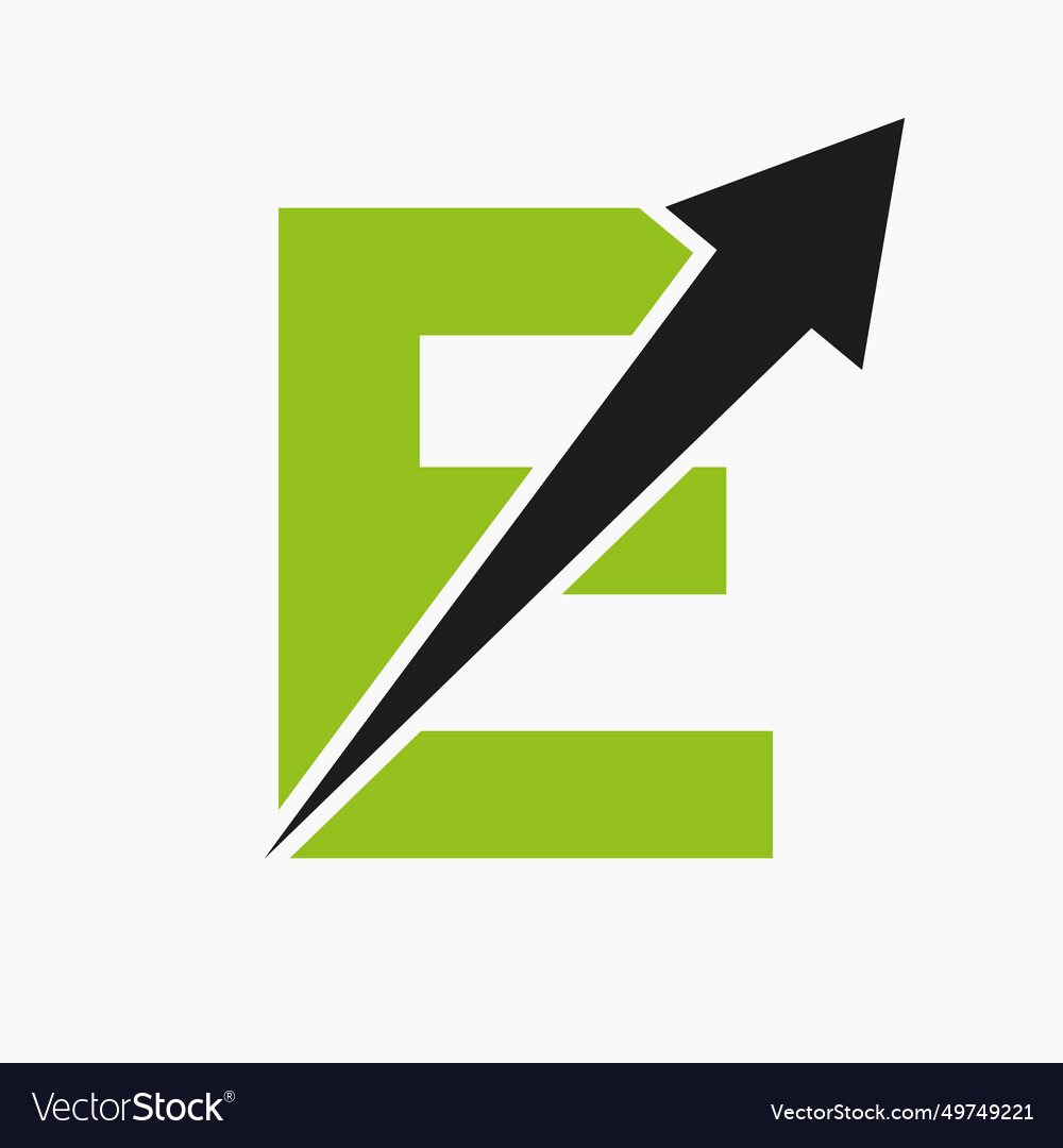 Initial financial logo on letter e concept Vector Image