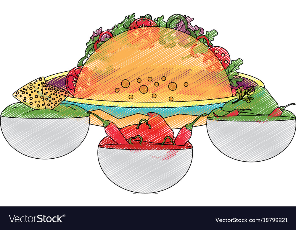 Isolated taco design Royalty Free Vector Image