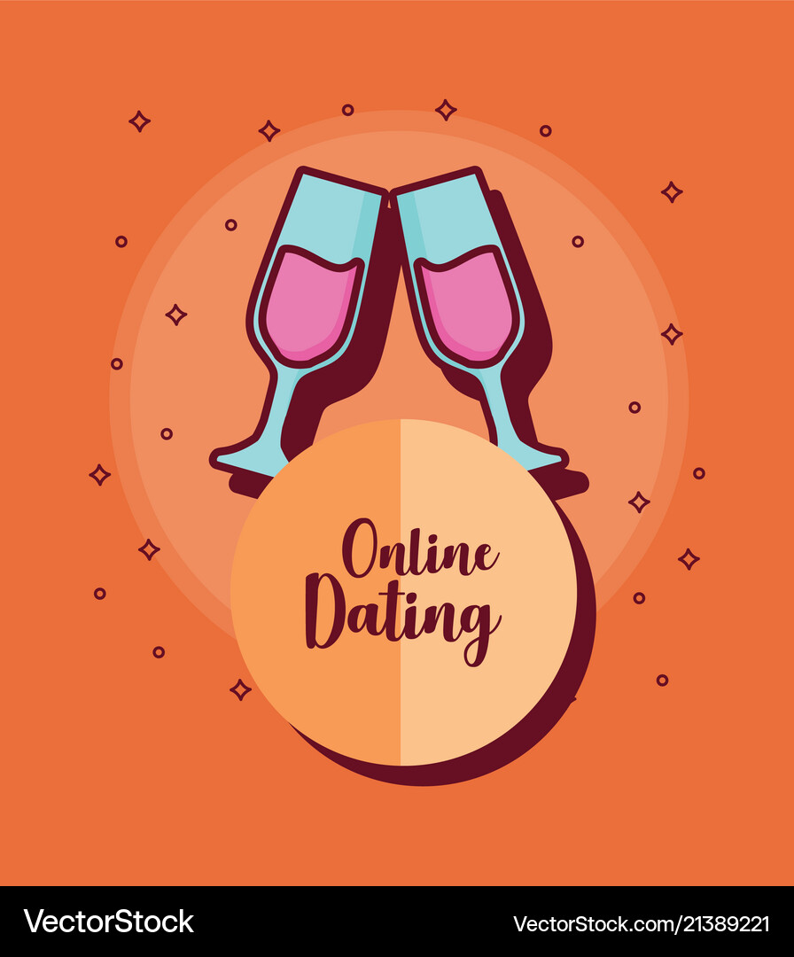 Online dating design Royalty Free Vector Image