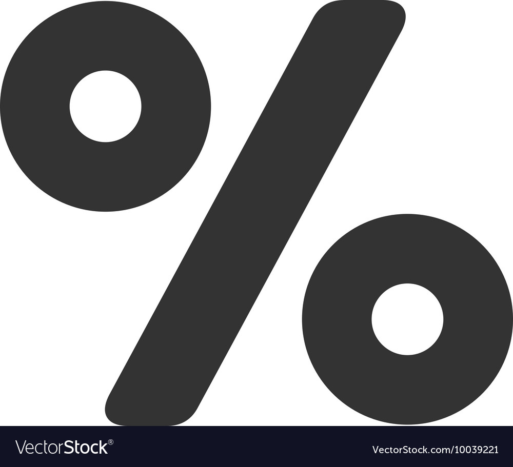 Percent flat icon Royalty Free Vector Image - VectorStock