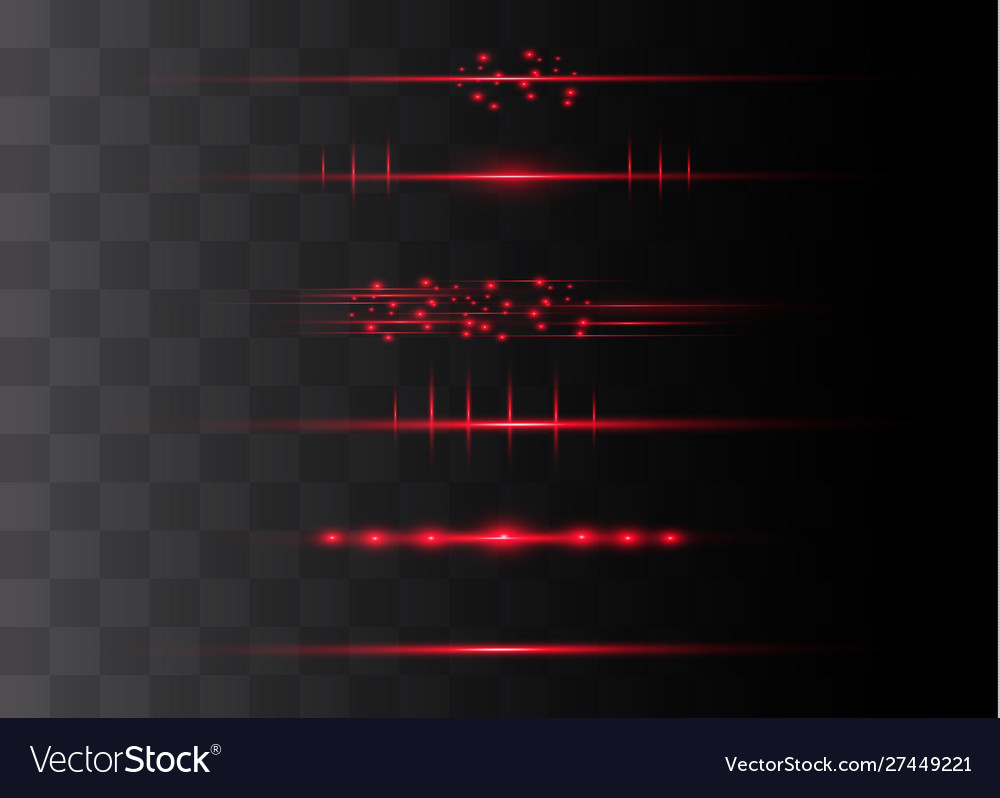 Red horizontal glare Royalty Free Vector Image